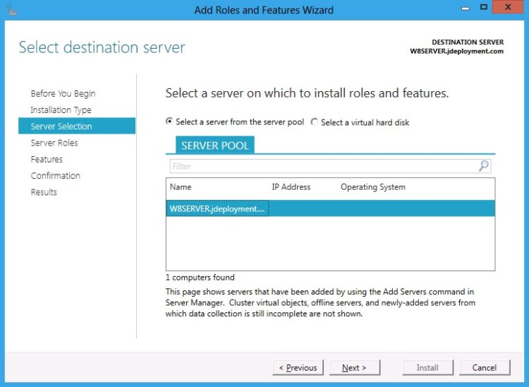 Windows 8 Server: Adding Roles | LABDEMO