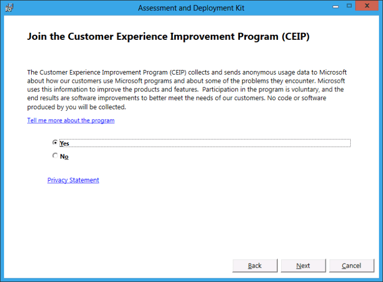 Windows Assessment and Deployment Kit (ADK) Installation | LABDEMO