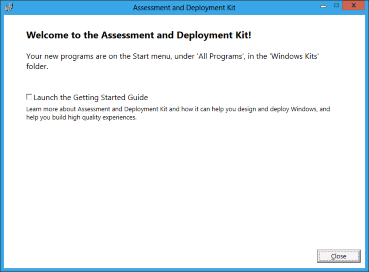 Windows Assessment and Deployment Kit (ADK) Installation | LABDEMO