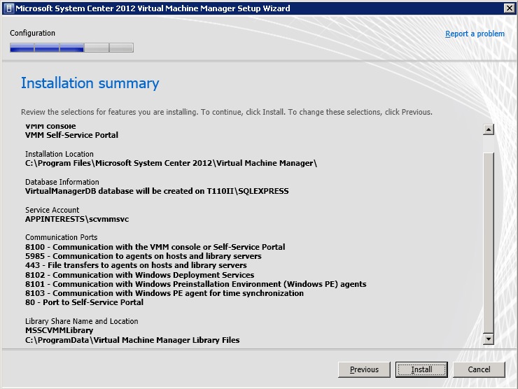 SCVMM 2012 Setup Guide | LABDEMO