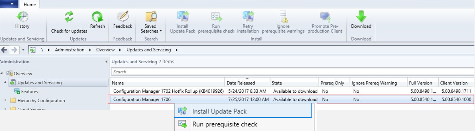Using the Updates and Serving in Configuration Manager | LABDEMO