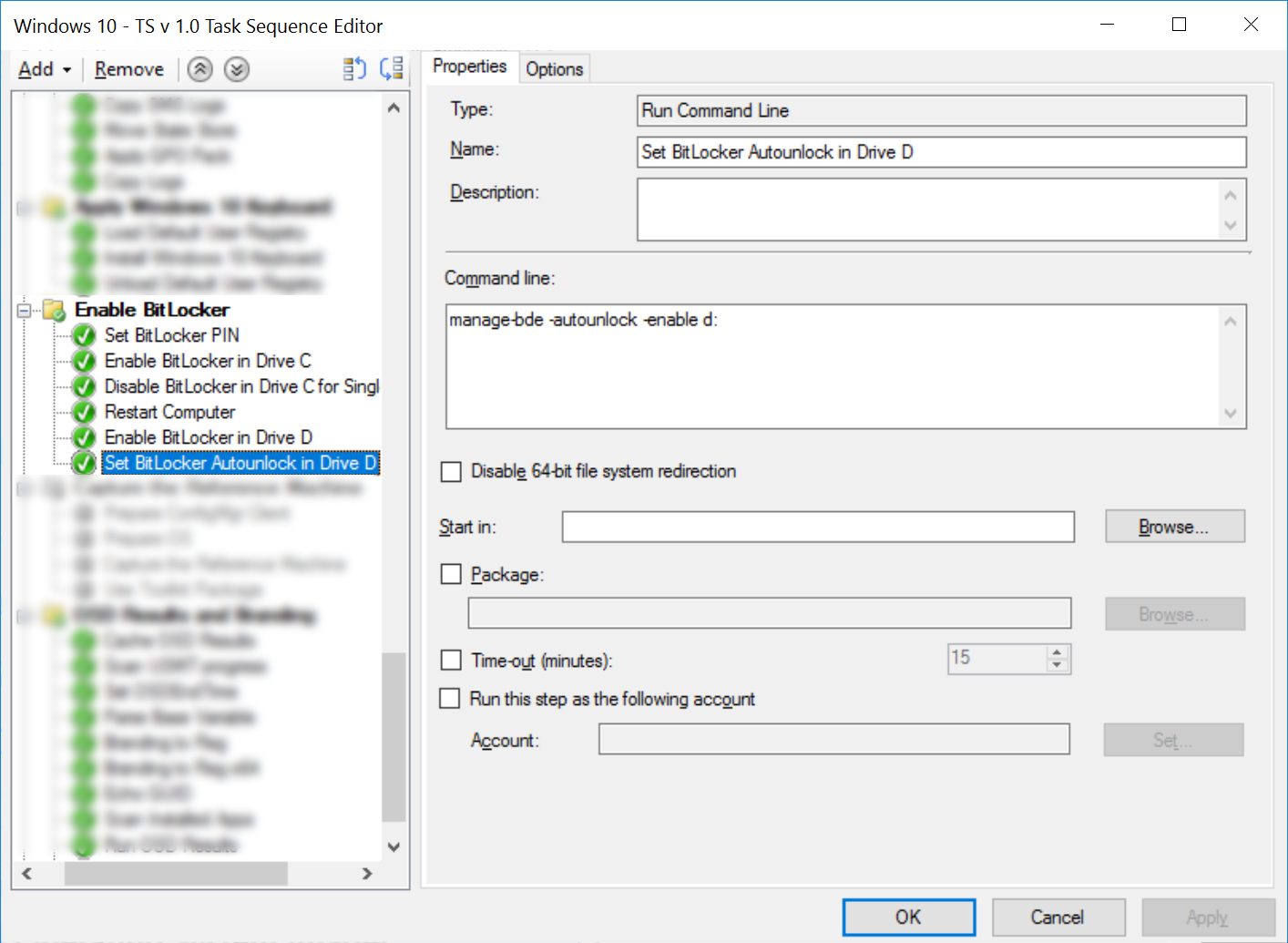 Windows 10 OSD: Enabling BitLocker XTS-AES 256 on Multiple Drives with ...