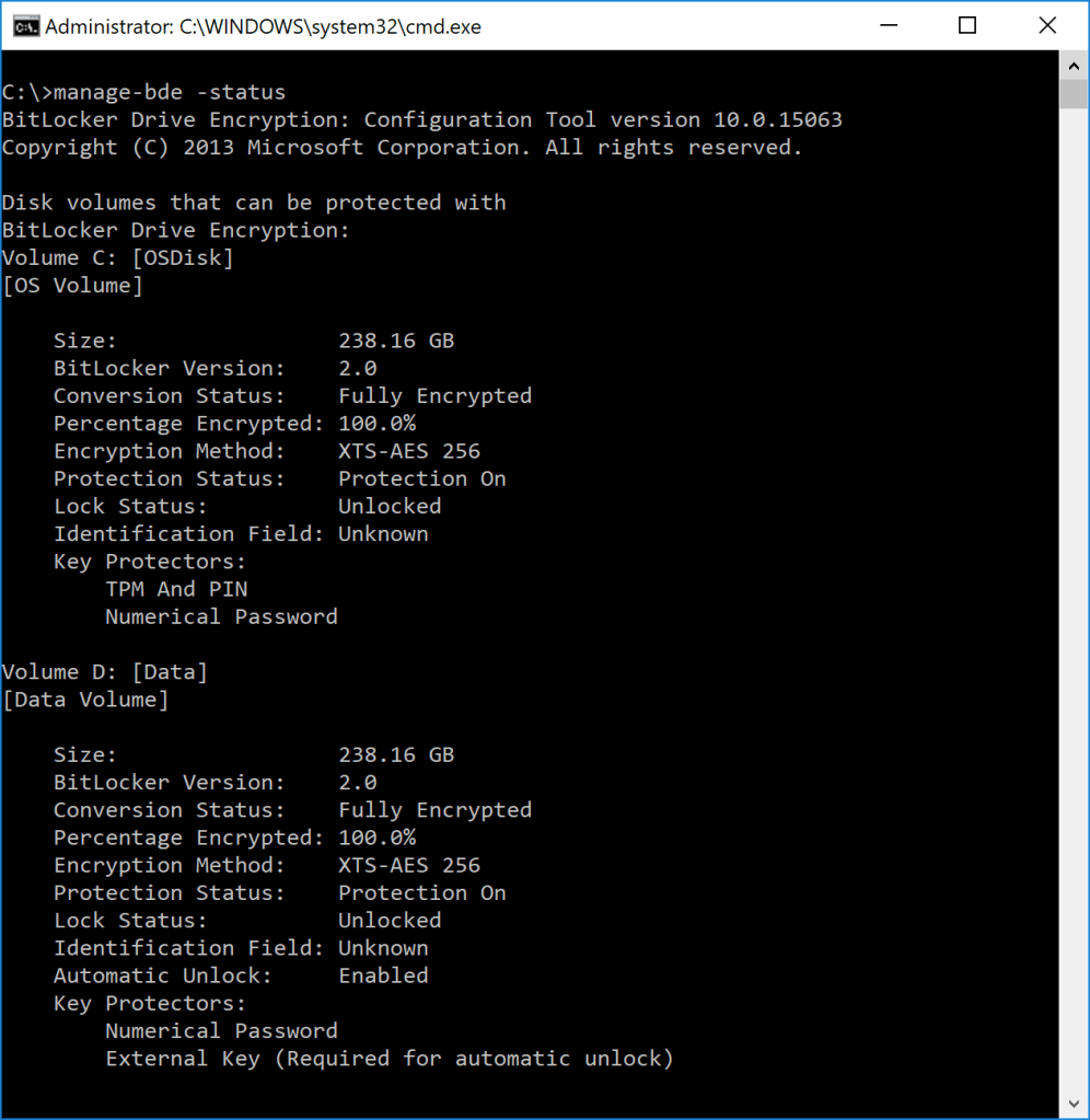 Windows 10 OSD: Enabling BitLocker XTS-AES 256 on Multiple Drives with Full Disk Encryption ...